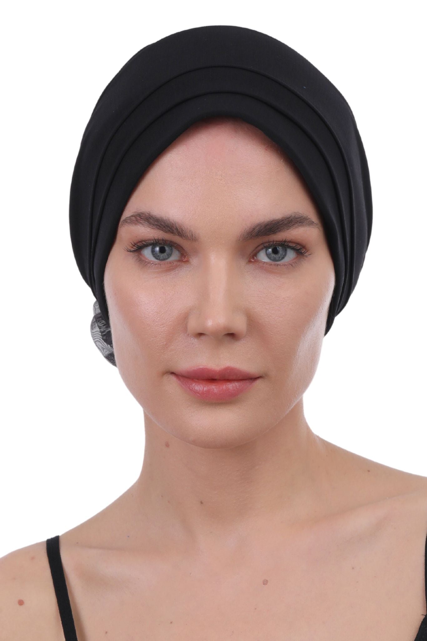Padded and Folded Front Hat with Chiffon Flower - Deresina – Deresina ...